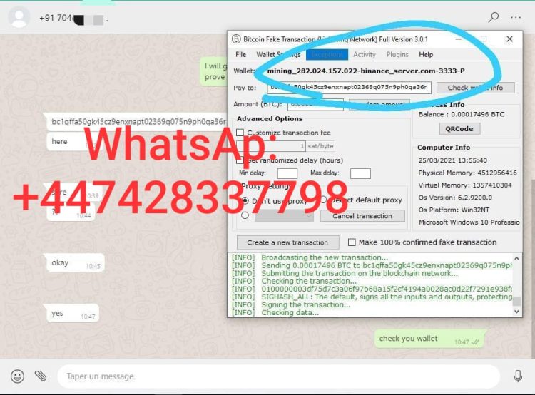 Fake Bitcoin Transaction Sender Tool - Fake Bitcoin Sender Software ...